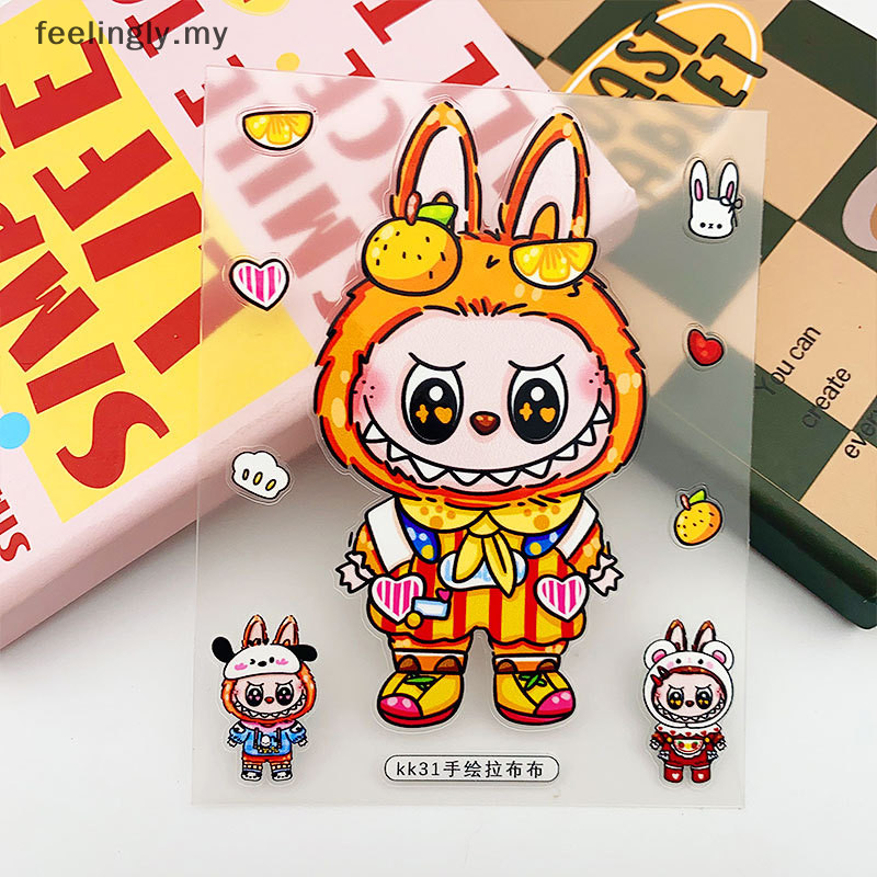 【Top S】 Labubu Monster Cartoon Waterproof Stickers Pack Cute Water ...