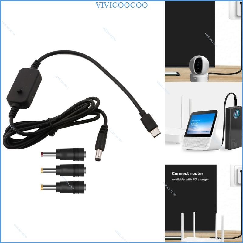 VIVI USB C to 5V 9V 12V 20V Cable for Router Fan CCTV Camera Baby ...