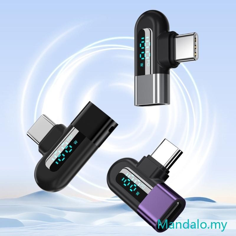 MEET USB C Female to Male Extension Adapter 120W Power Delivery LED ...