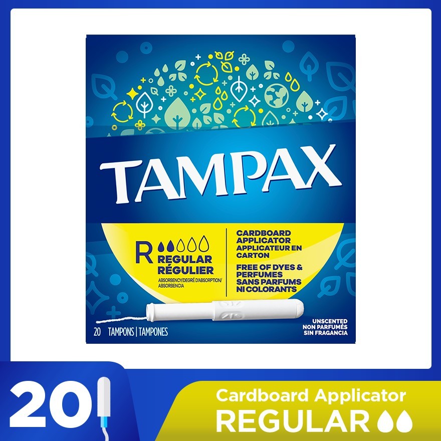 TAMPAX Cardboard Applicator Regular 20s | Shopee Malaysia