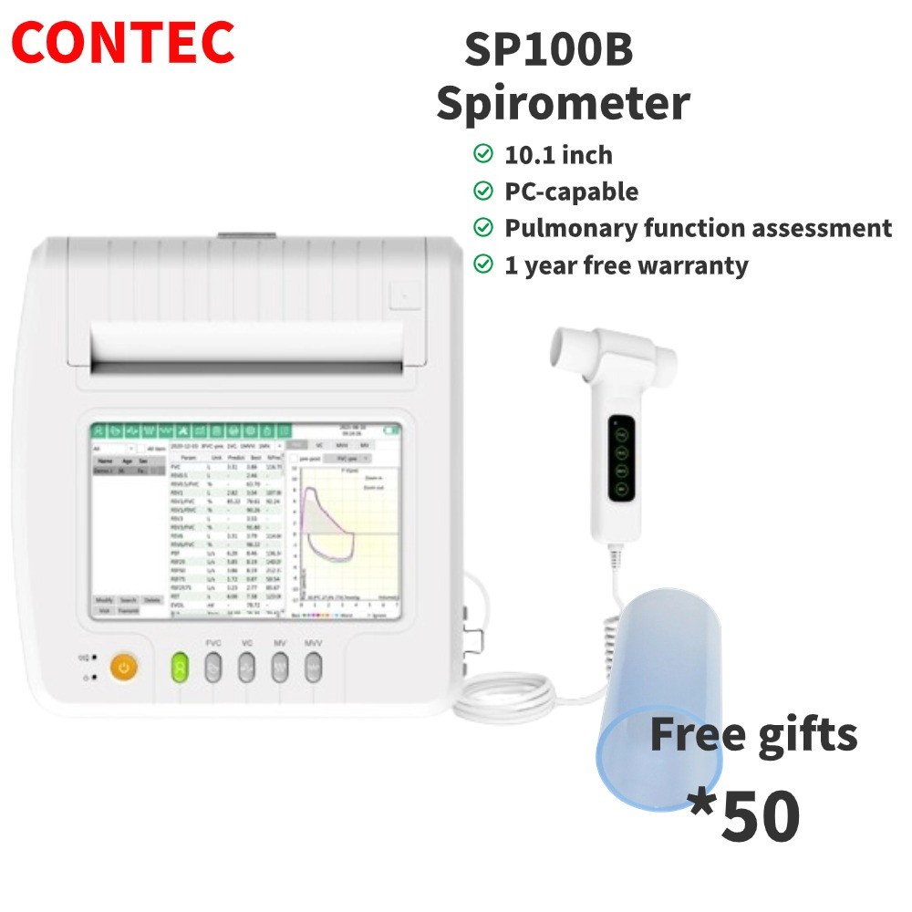 SP100B CONTEC spirometer lung function test machine patient diagnostic ...