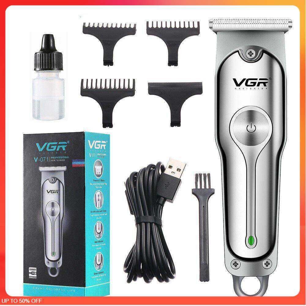 100% Original VGR V-071 Zero Adjustable Professional Rechargeable Hair trimmer Metal Barber Use ...