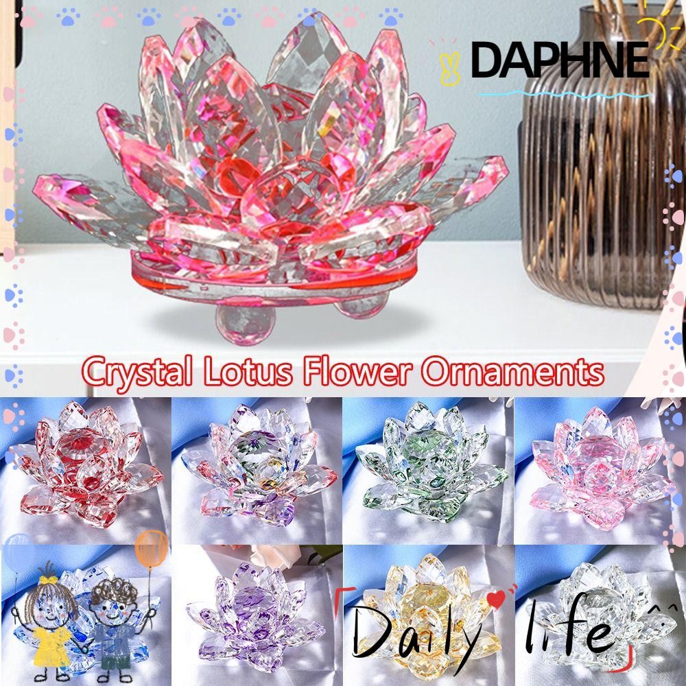 DAPHNE-HOME Crystal Lotus Flower Figurine High Quality Collection ...