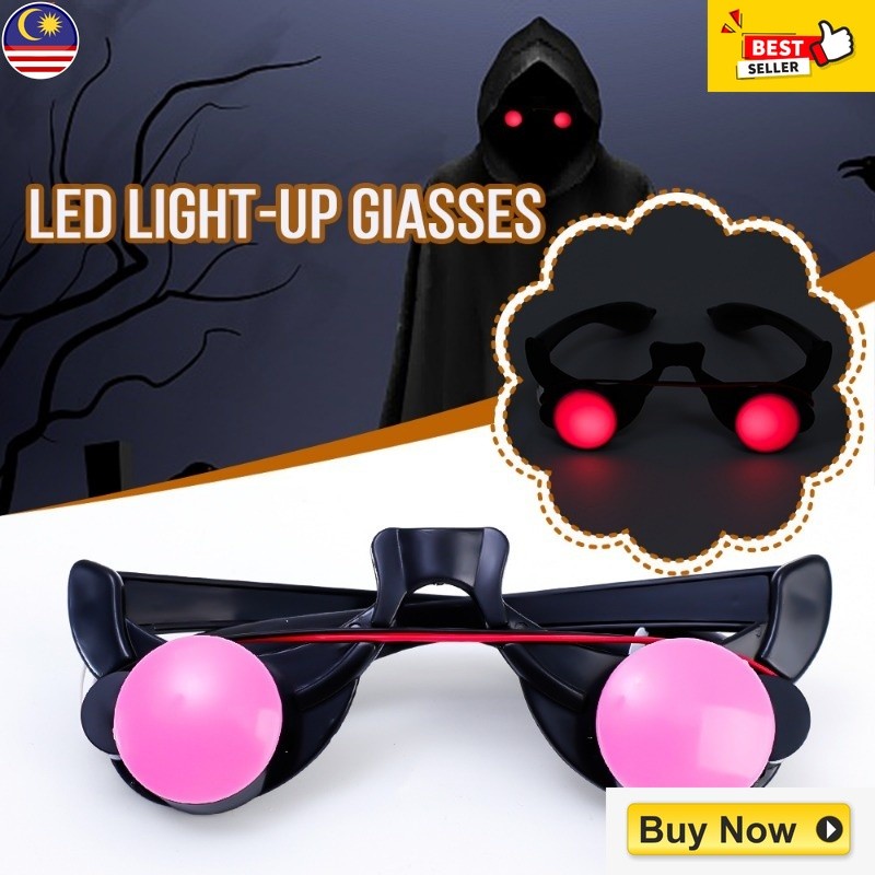 ZDD Halloween Horror Grim Reaper Red Eyes Glasses Cosplay Props ...
