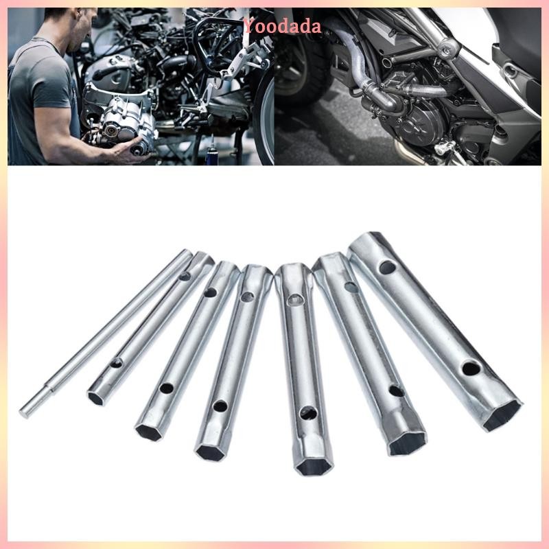 Yoo Pack of 6 Tubular Box Wrench Set Tube Spanner Wrench Tube Bar Spark ...