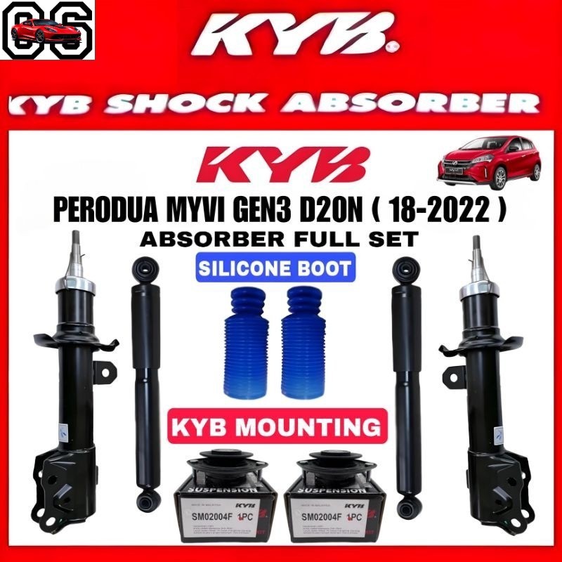CS Perodua Myvi 1.5 NEW D20N GEN3 ( 2018-2022 ) Front & Rear Kyb gas original Suspension ...