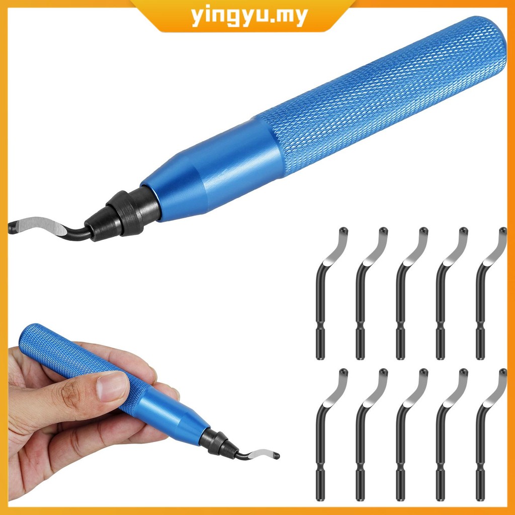 Deburring Tool Kit with 10 Extra Blades and 1 Handle Burr Removal Tool ...