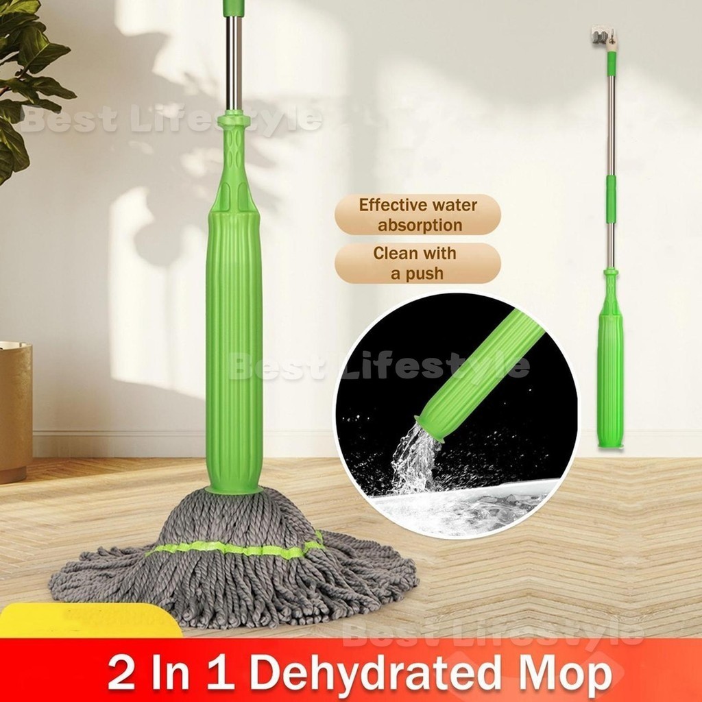 2 In 1 Cleaner Mop Dehydrated Mop Handheld Long Handled Cleaner Mop ...