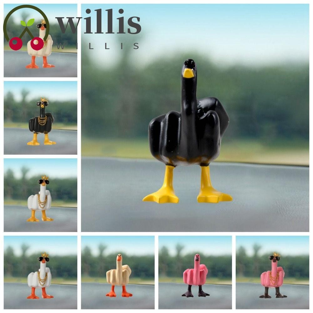 WILLIS Middle Finger Duck Figurine, DIY Crafts Statue Middle Finger ...