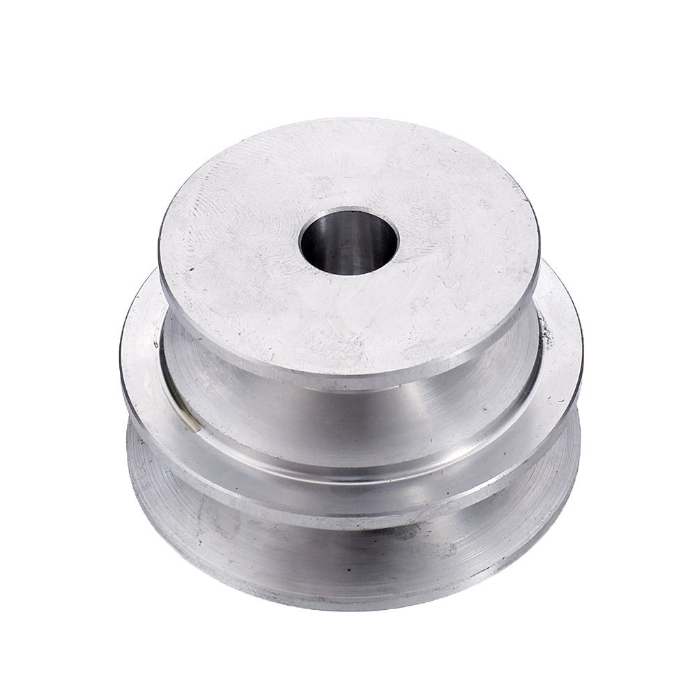 Aluminum Alloy 40&50mm Double Groove Pulley 8-20MM Fixed Bore V-shape ...