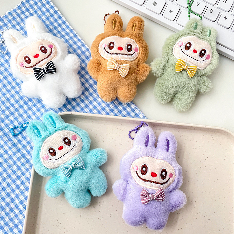Cute Cartoon Anime Labubu Keychains Exquisite Lovely Plush Doll ...
