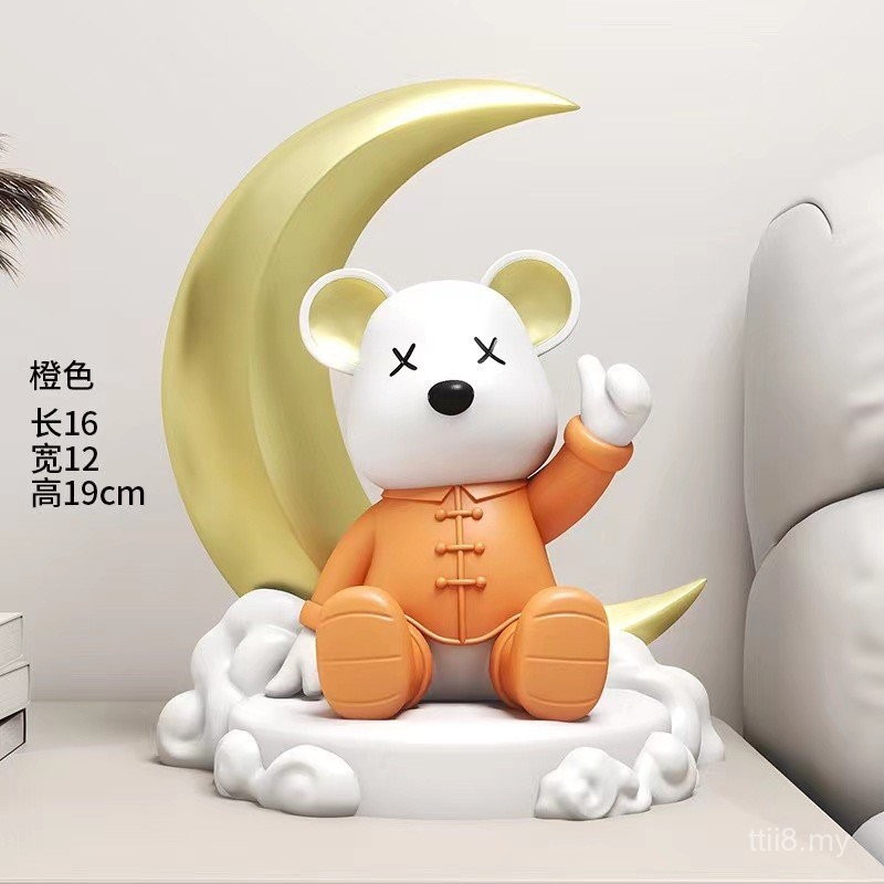 Beruang ganas kreatif moden, boneka comel alat letak barang, ruang tamu ...