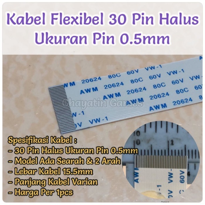 30 Pin Flexible Cable, Smooth, Long & Model According to Order Variant ...