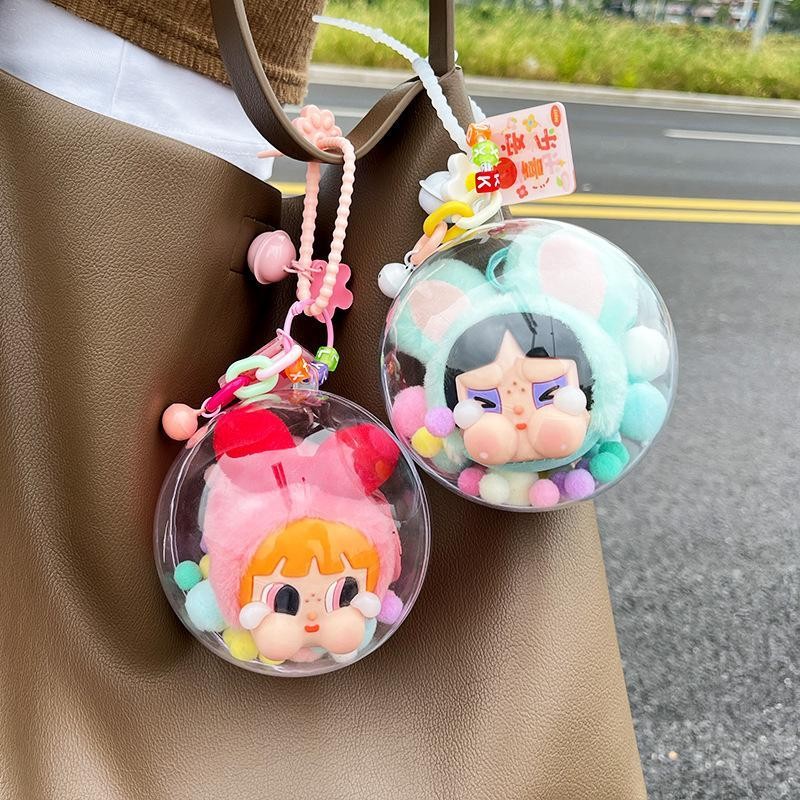 10cm Acrylic Ball The Powerpuff Girls Crying Baby Doll Bag With ...