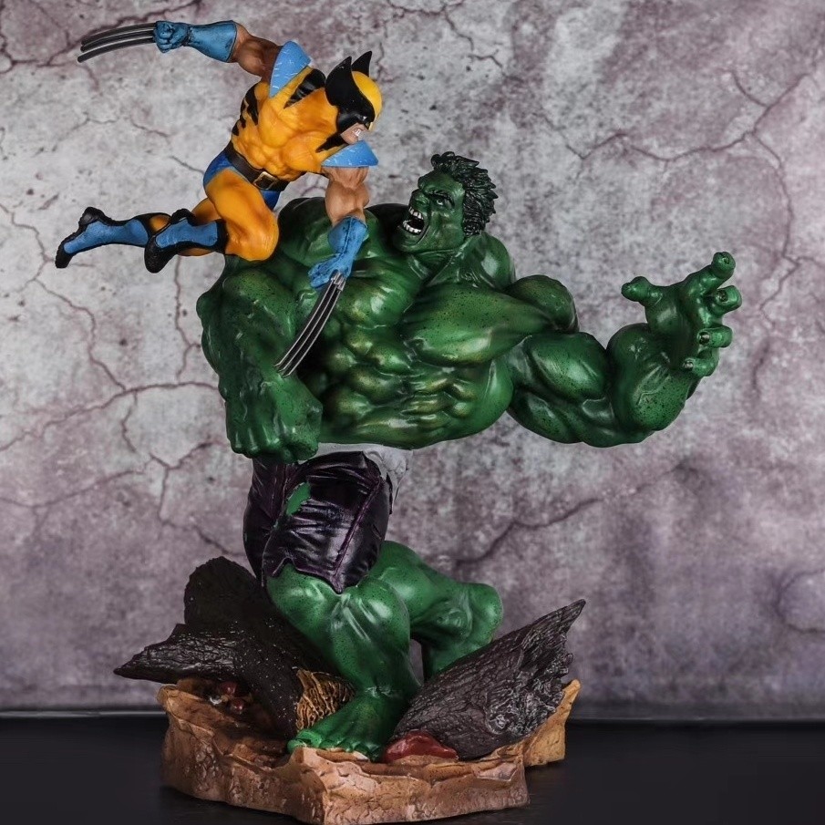 Surprise Comics King Kong Wolf VS Hulk Statue Figure Figure Exquisite ...