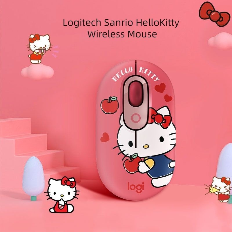Logitech/logitech Sanrio HelloKitty Bluetooth Influencer Keyboard Mouse ...