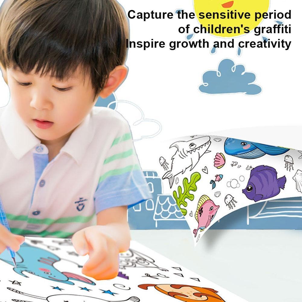 Drawing Roll 3m Kids Coloring Roll Painting Rolls Drawing Kids Paper ...