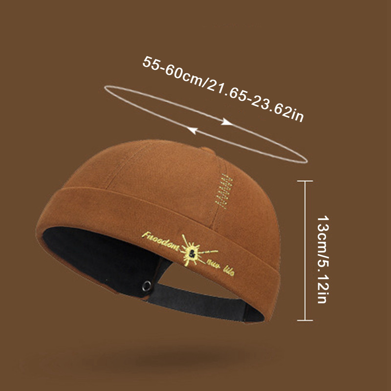 Vintage Brimless Skull Cap Dome Hip Hop Hat Eanie Docker Sailor Cap ...