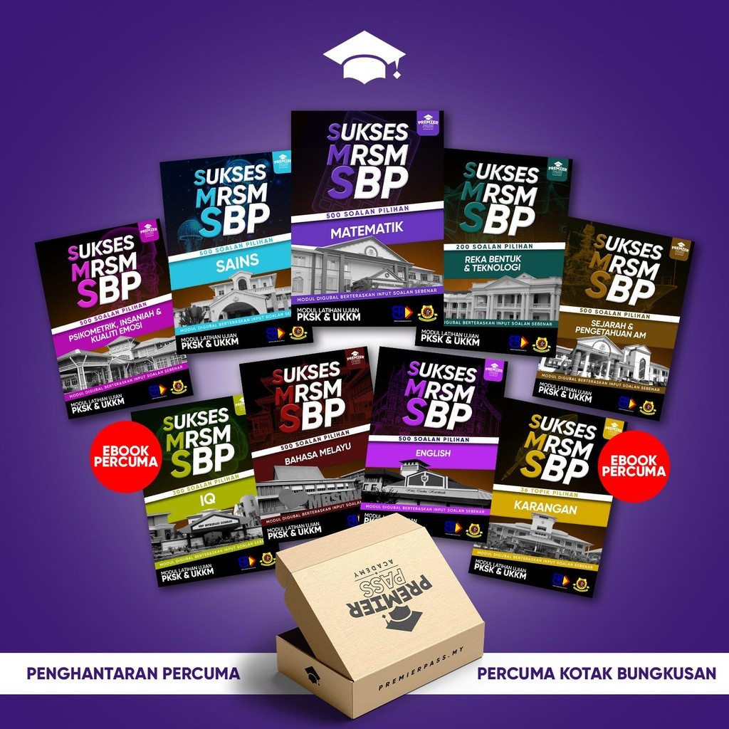 BUKU UJIAN PKSK - SUKSES MRSM SBP - BUNDLE SET DARJAH 6 BUKU LATIHAN PKSK MRSM SBP TINGKATAN 1 ...