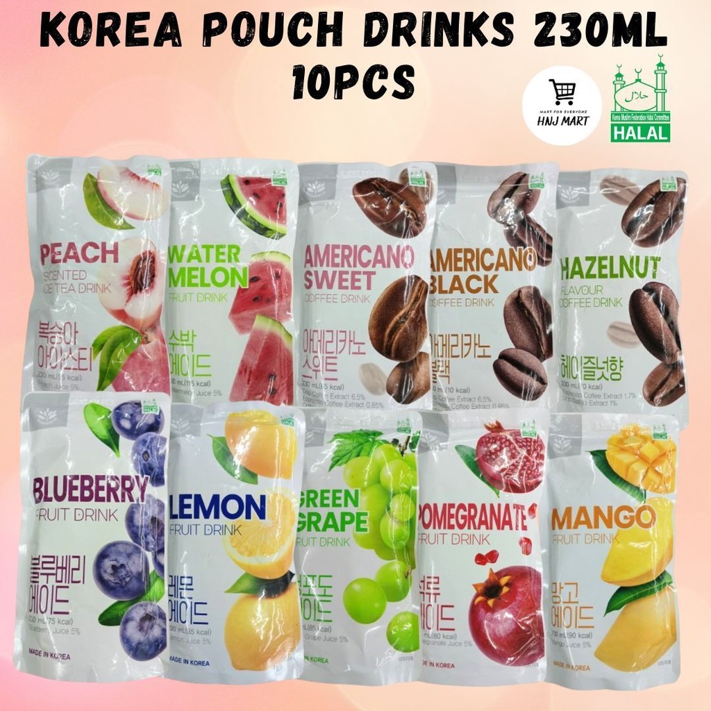 MINUMAN POUCH KOREA 230ML X10 PCS KOREA POUCH DRINKS | Shopee Malaysia