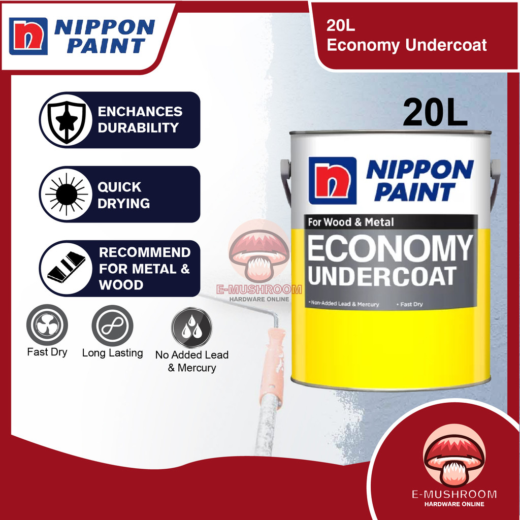 20L Nippon Paint Economy Undercoat White Colour For Interior & Exterior ...