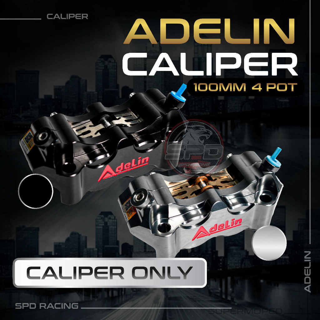 Brake caliper (Caliper ONLY) (4-POT) (tapak caliper 100mm) ADELIN ...
