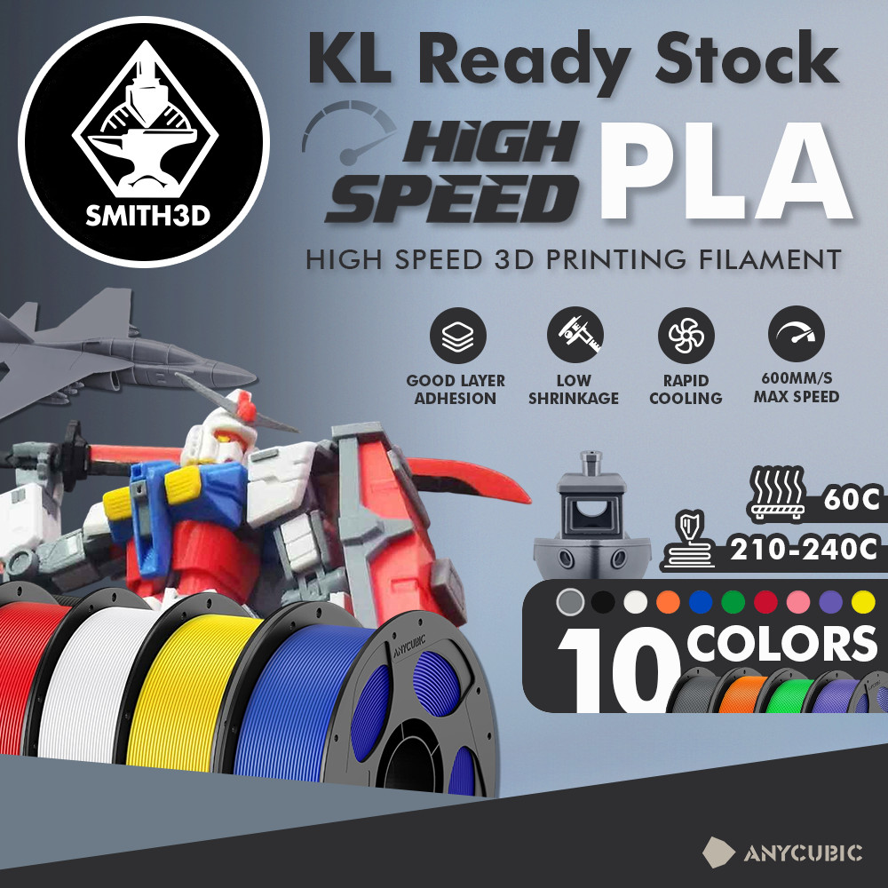 Anycubic PLA High Speed PLA Filament 1kg 1.75mm, Reusable Plastic Spool ...