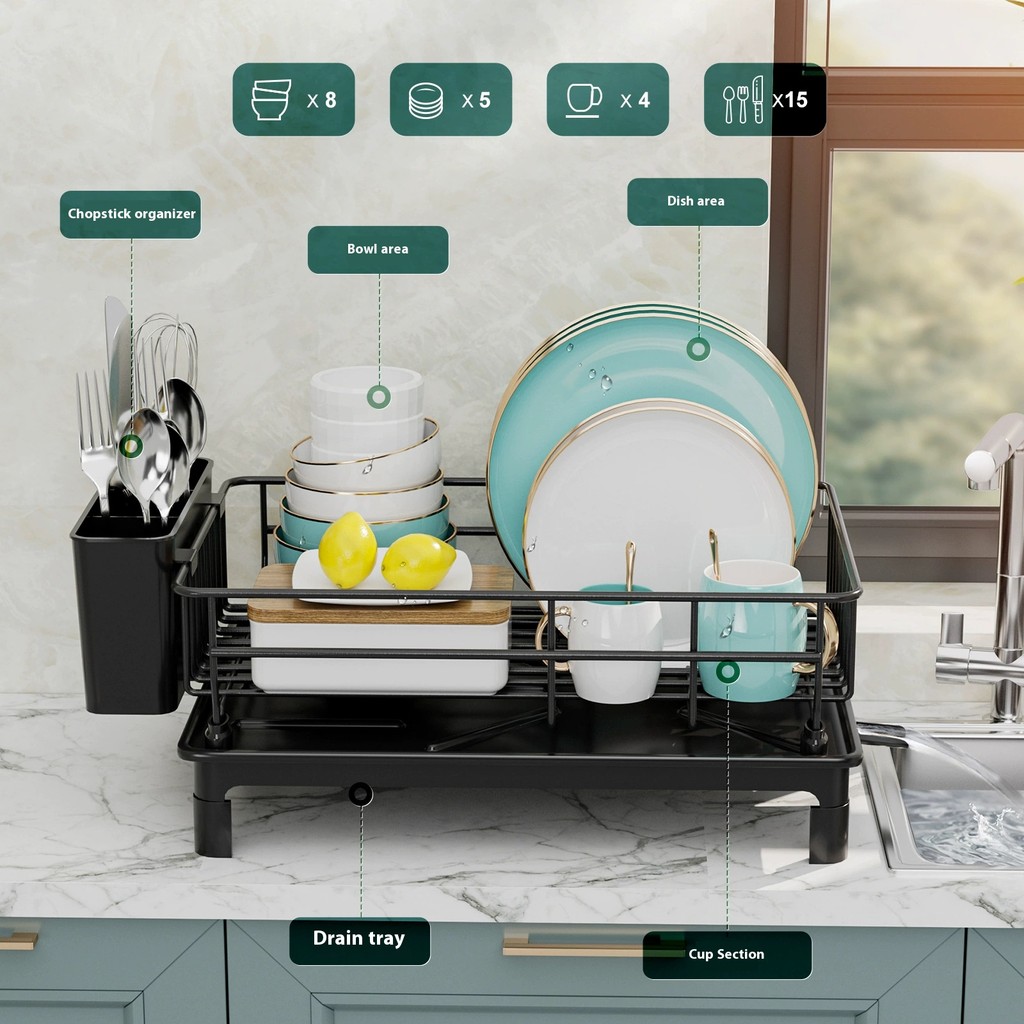 Kitchen Rack Dish Dish Rack Countertop Multifunctional Dish Rack ...