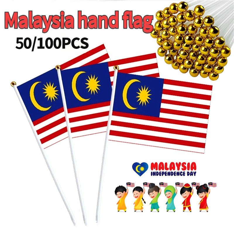 Ready Stock Bendera Malaysia hand Flag 20/50/100pcs 14*28cm Malaysia ...