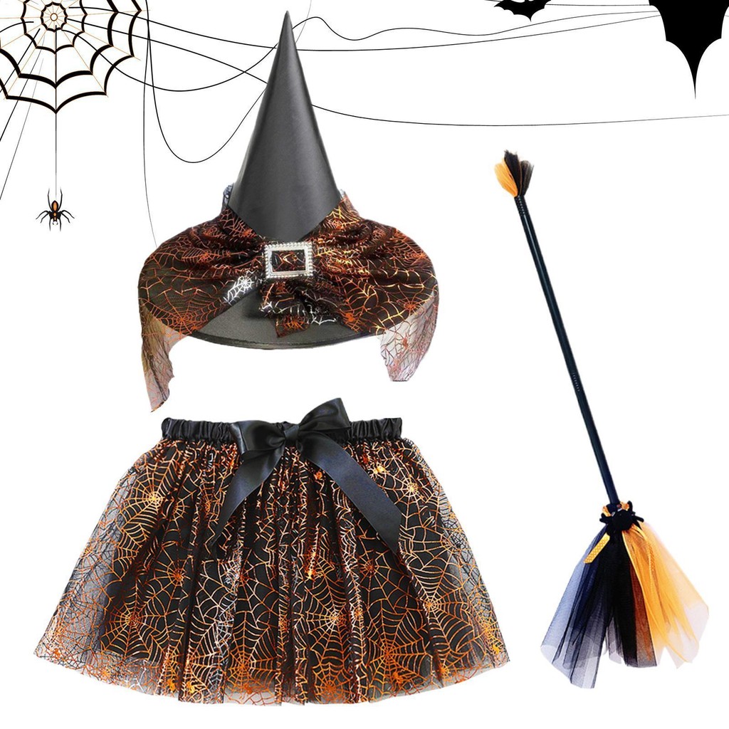 Halloween Witch Costumes For Girls Witch Cosplay Costume Accessories