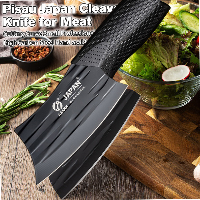 Pisau Japan Cleaver Knife for Meat Cutting Curve Lightweight Household ...