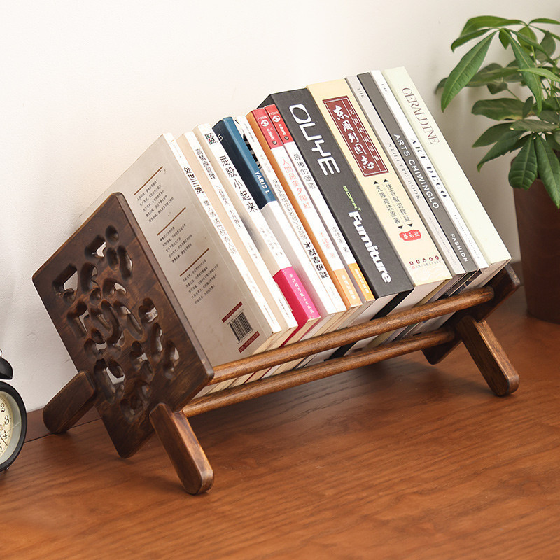 Teak Tabletop Bookshelf Recipe Bookshelf Magazine Rack CD Small ...