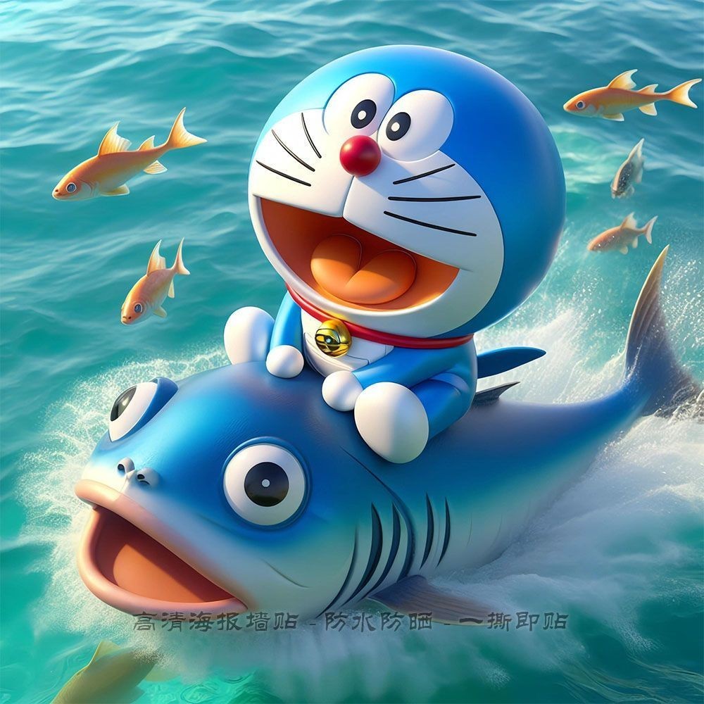 Cartoon Cartoon Stickers Doraemon Poster Wall Stickers Cute Anime ...