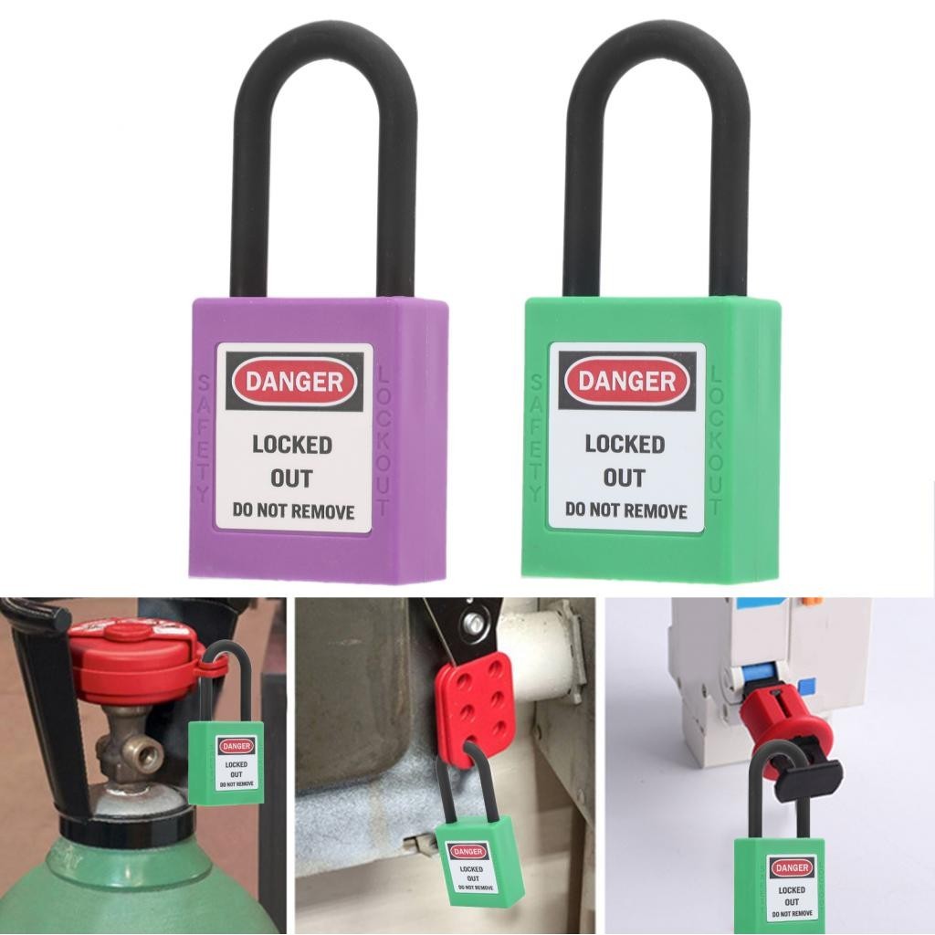 Sinhopsa Isolation Lock Outdoor Nylon Shackle Safety Padlock Security ...