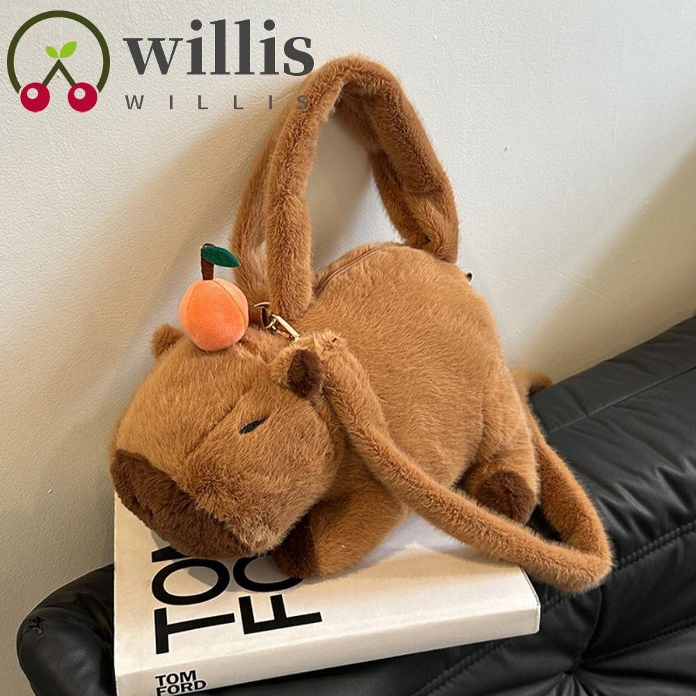 WILLIS Capybara Plush Backpack, Plush Capybara Animal Cartoon Capybara ...
