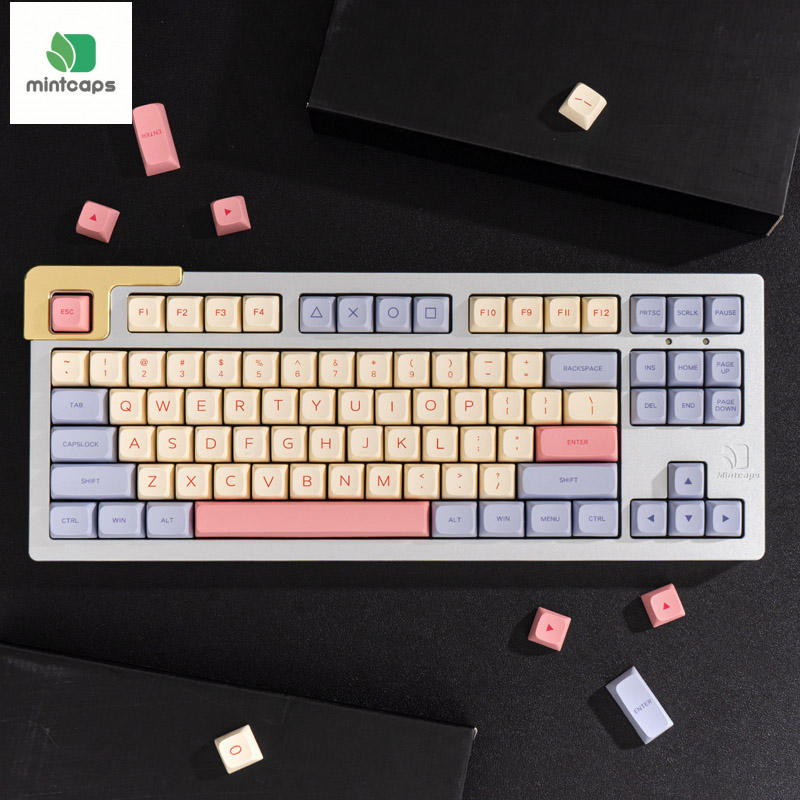 Mintcaps Marshmallows Keycaps Yeloow purple XDA profile PBT cute ...
