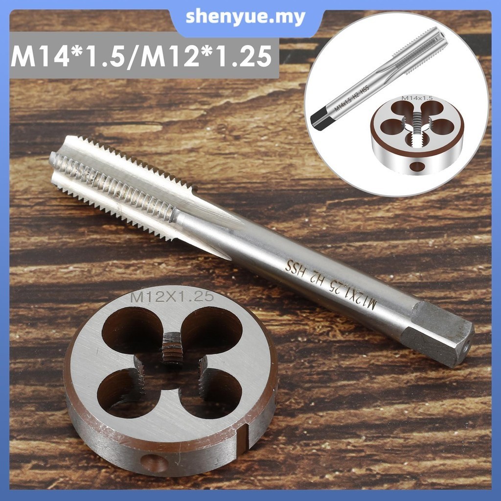 Tap and Die Set High Speed Steel Metric Tap and Round Die Kit Hand ...