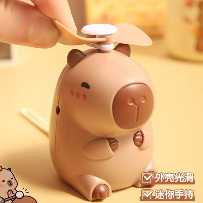 Mini Fan Cute Capybara Fan Summer Mini Portable Bladeless Fan with ...