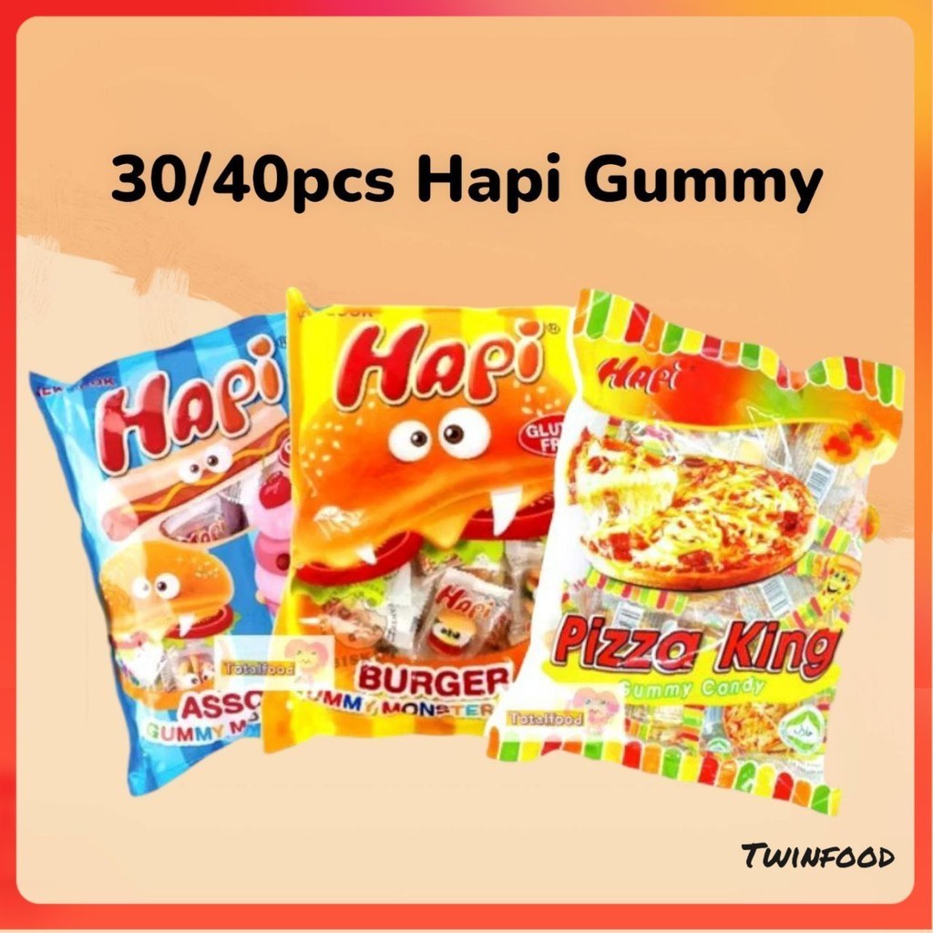 40pcs / 30pcs HAPI BURGER ASSORTED GUMMY MONSTER CANDY | Shopee Malaysia