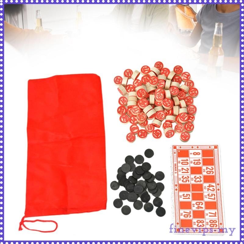 [FinevipsMY] 130Pcs Chips Solid for Kids Adults Rustic Bingo Chess ...