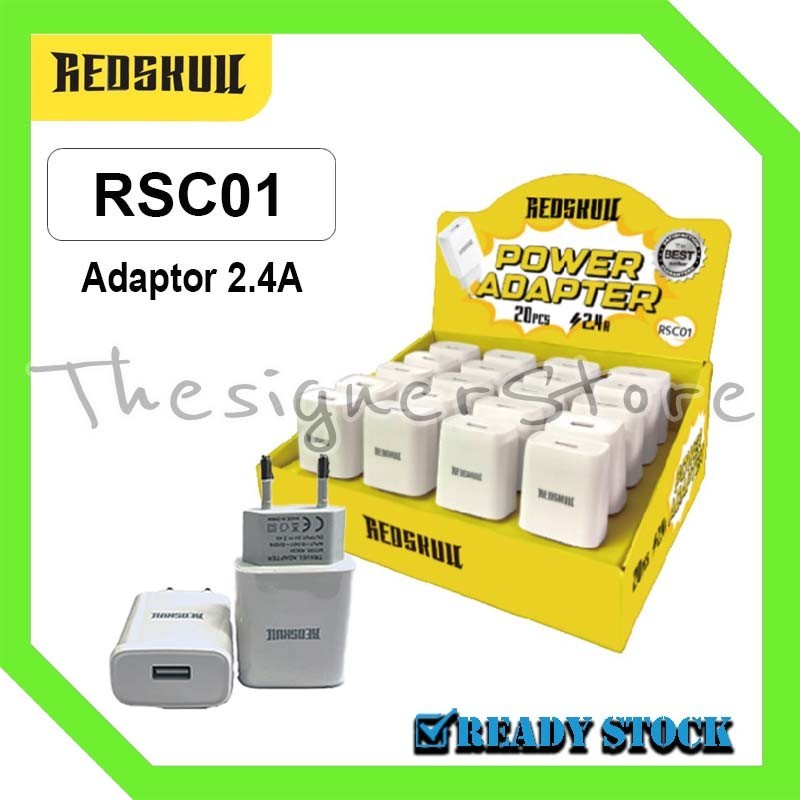 Redskull RSC01 Charger Head Adapter 2.4A Single Output (1 Box Contains 20 Pcs) - Official ...