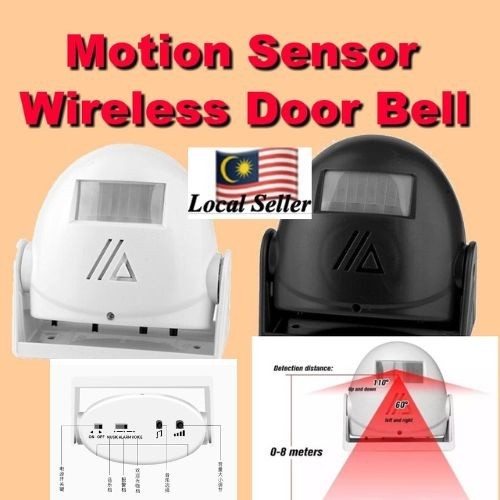 Intelligent Wireless IR Motion Sensor Welcome Doorbell Door Bell ...