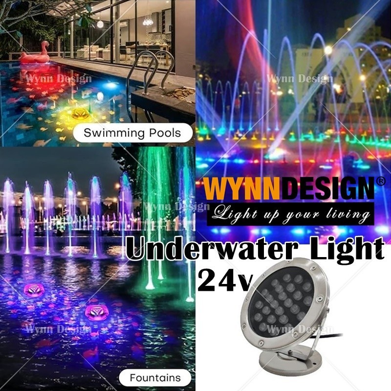 Wynn Design [12w/24w] Underwater Pool Light Swimming Pool Outdoor Pool ...