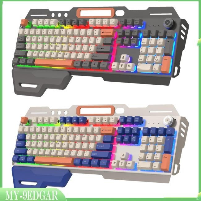 Gil Gaming Keyboard Colorful Backlight Mechanical 104 Keys Portable ...