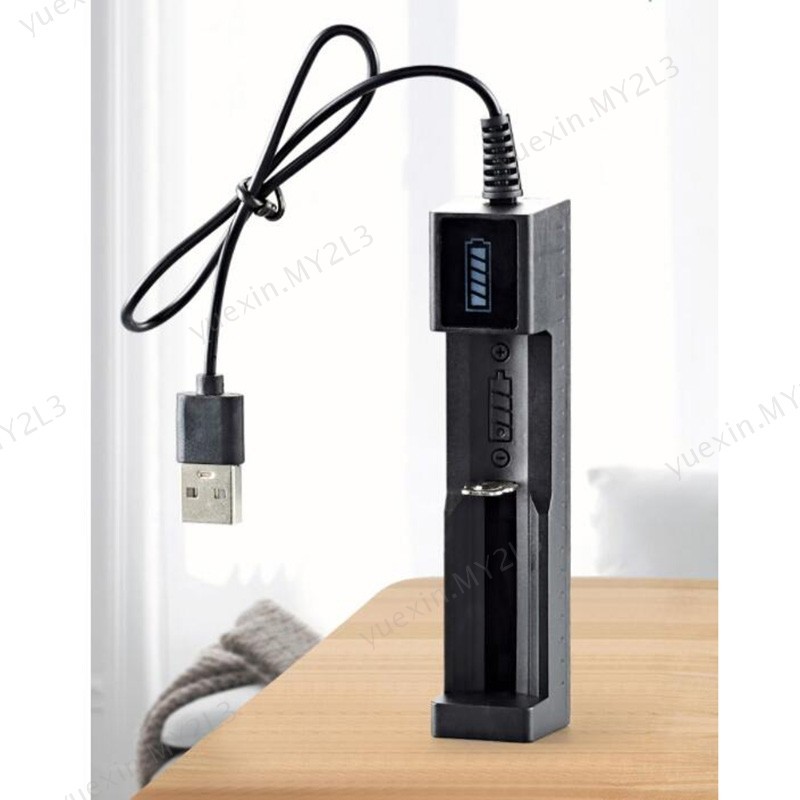 Universal 1 Slot Battery USB Charger Adapter LED Smart Chargering for ...