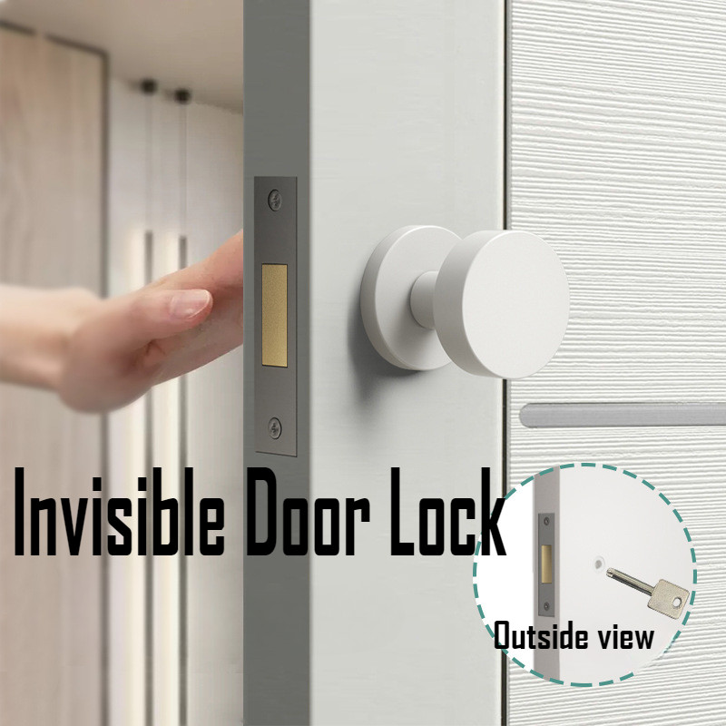 Invisible Door Lock, Bedroom Hidden Door Handle, Round Room Interior ...