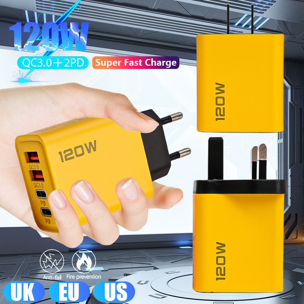 Dual PD USB Charger - EU/US/UK Plug Travel Wall Adapter - Universal ...