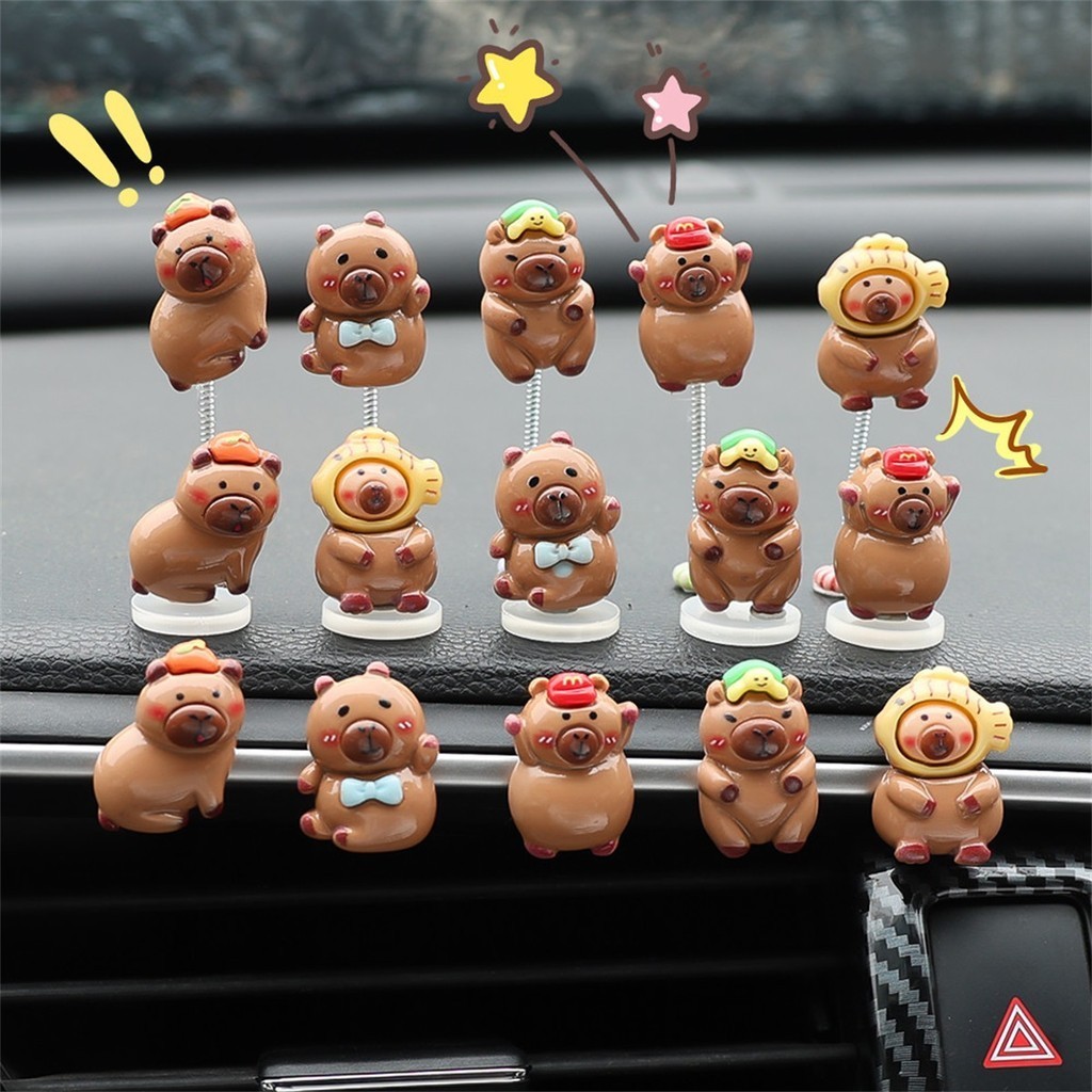 Capybara Car Ornaments Auto Center Console Rearview Mirror Cartoon ...