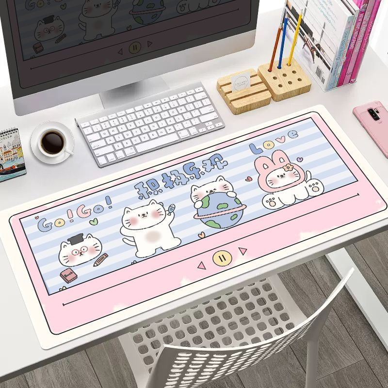 Cute cartoon leather keyboard, laptop keyboard, office women's heart ...