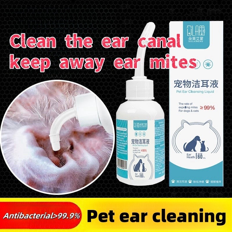 Minico Pet ear drops to remove ear mites, fungus, earwax, cats and dogs ...
